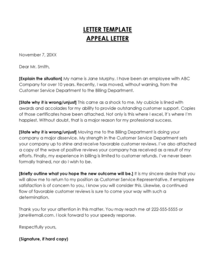 How to Write Any Appeal Letter (Format, Don'ts, Samples)