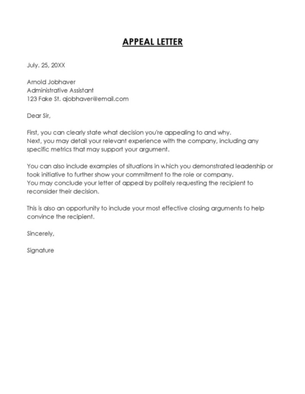 How to Write Any Appeal Letter (Format, Don'ts, Samples)