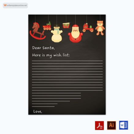 30 Free Perfect Christmas Wish List Templates (Word, PDF)