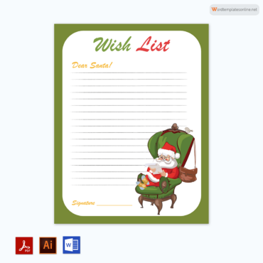 30 Free Perfect Christmas Wish List Templates (Word, PDF)