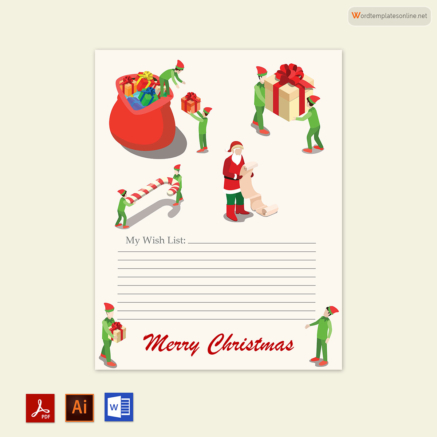 30 Free Perfect Christmas Wish List Templates (Word, PDF)