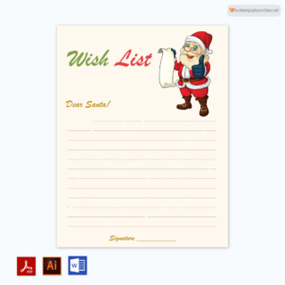 30 Free Perfect Christmas Wish List Templates (Word, PDF)