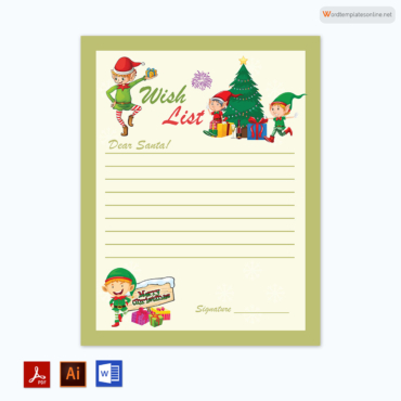 30 Free Perfect Christmas Wish List Templates (Word, PDF)