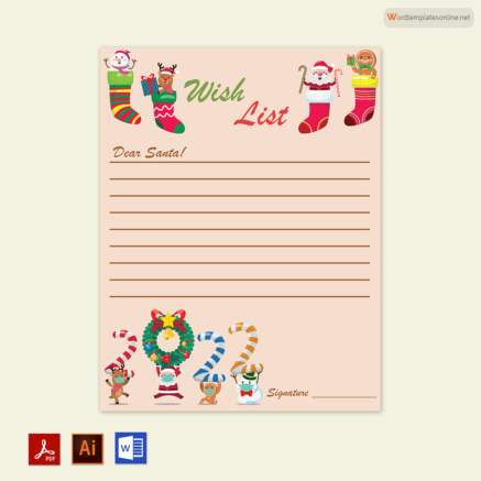 30 Free Perfect Christmas Wish List Templates (Word, PDF)