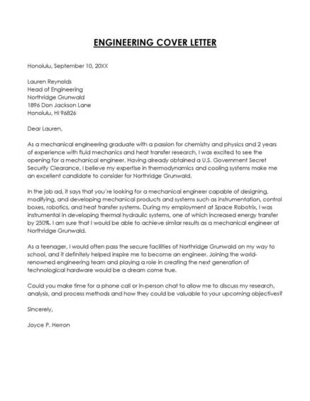12 Best Engineering Cover Letter (Writing Tips+ Samples)