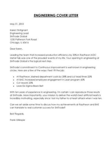 12 Best Engineering Cover Letter (Writing Tips+ Samples)