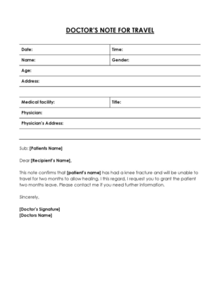 40 Free Doctor Note Templates for Work, School