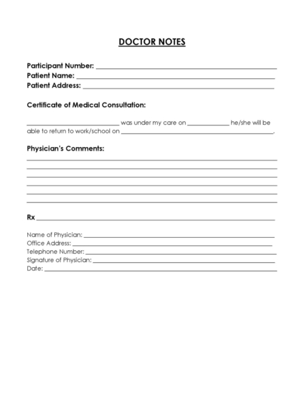 40 Free Doctor Note Templates for Work, School