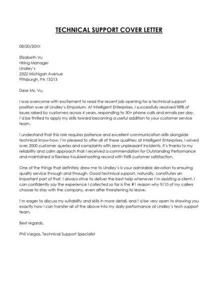 20 Best IT Cover Letter Examples