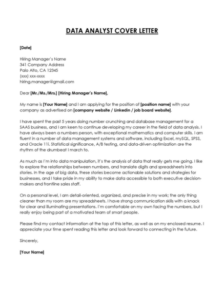 20 Best IT Cover Letter Examples