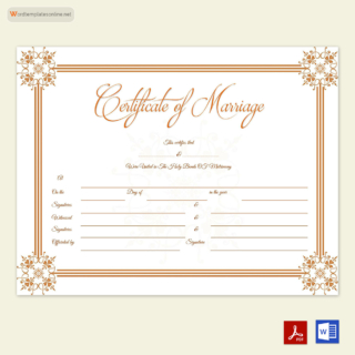 Fake Marriage Certificate Templates (How to Apply for Real One)