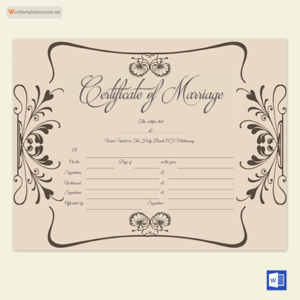 Fake Marriage Certificate Templates (How to Apply for Real One)
