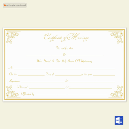 Fake Marriage Certificate Templates (How to Apply for Real One)