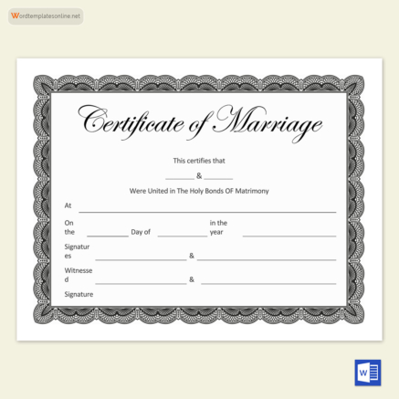 Fake Marriage Certificate Templates (How to Apply for Real One)