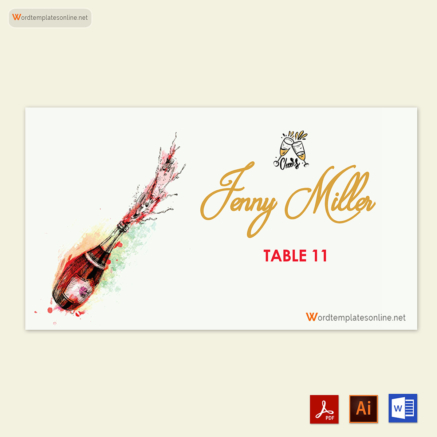 Free Printable Place Card Templates (Word, Illustrator)