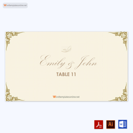 Free Printable Place Card Templates (Word, Illustrator)