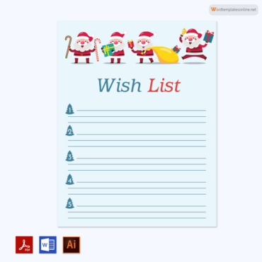 30 Free Perfect Christmas Wish List Templates (Word, PDF)