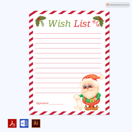 30 Free Perfect Christmas Wish List Templates (Word, PDF)