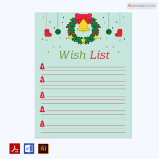 30 Free Perfect Christmas Wish List Templates (Word, PDF)