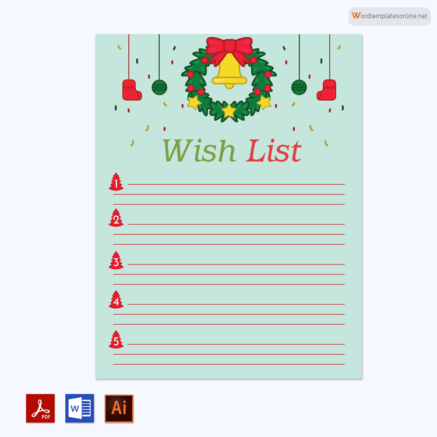 30 Free Perfect Christmas Wish List Templates (Word, PDF)