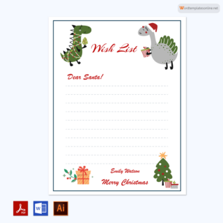 30 Free Perfect Christmas Wish List Templates (Word, PDF)