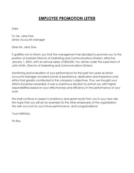 How to Write a Job Promotion Letter (Free Templates)