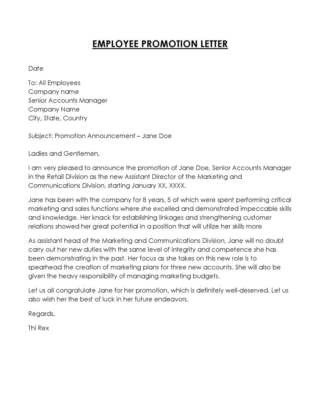 How to Write a Job Promotion Letter (Free Templates)