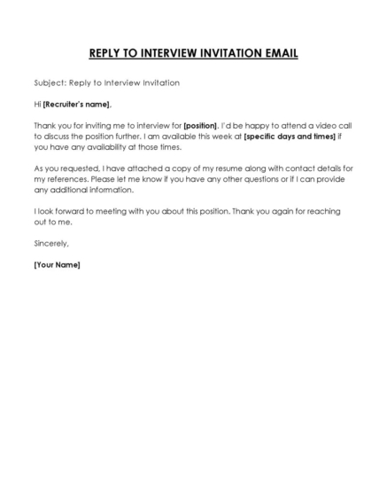 How to Reply to an Interview Invitation Email (Samples)