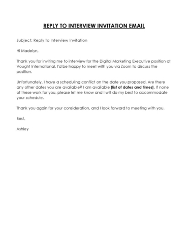 How to Reply to an Interview Invitation Email (Samples)