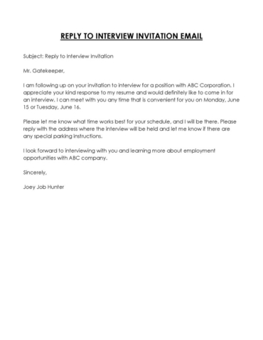 How to Reply to an Interview Invitation Email (Samples)