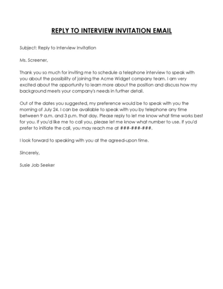 How to Reply to an Interview Invitation Email (Samples)