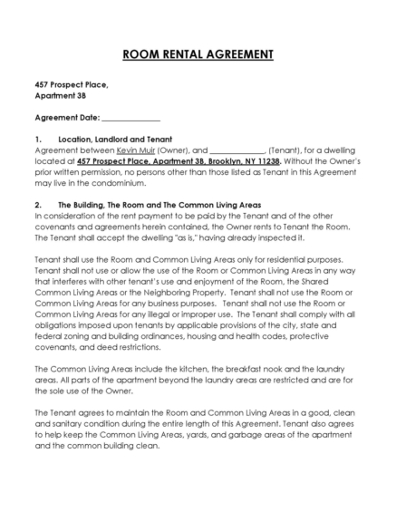 36 Basic Room Rental Agreement Templates [PDF - Word]