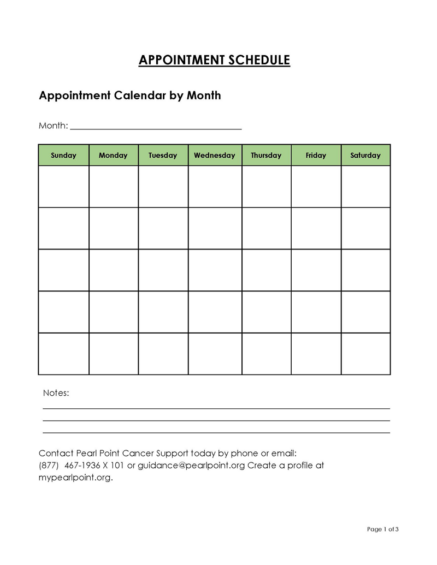 Free Appointment Schedule Templates (Excel, Word)