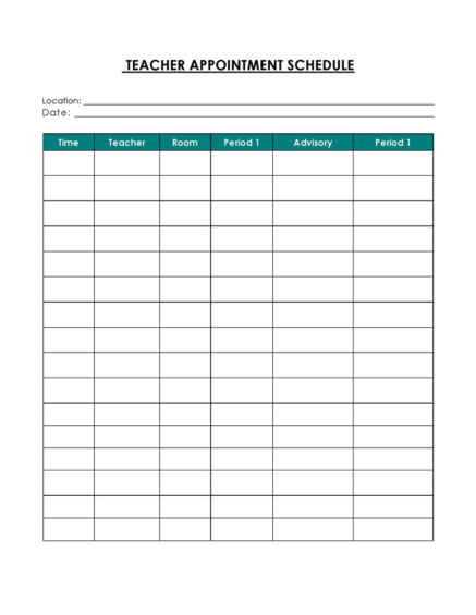 Free Appointment Schedule Templates (Excel, Word)