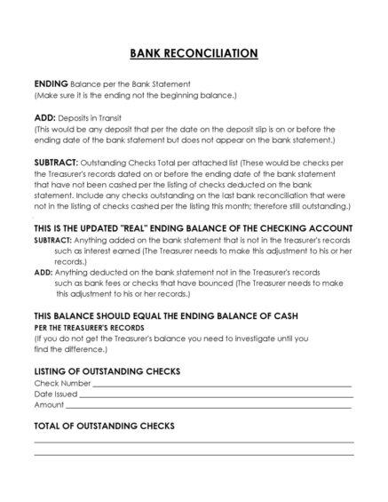 14 Free Bank Reconciliation Templates in Excel