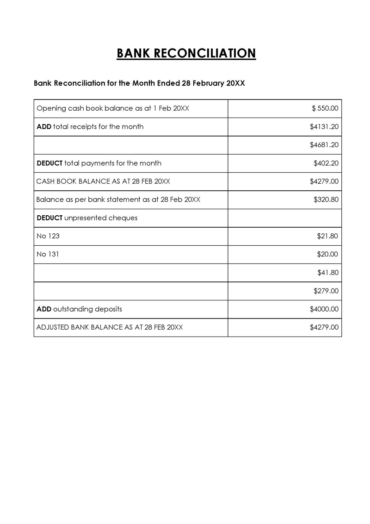 14 Free Bank Reconciliation Templates in Excel