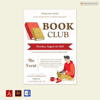 Free Attractive Book Club Flyer Templates (Word | PSD | AI)