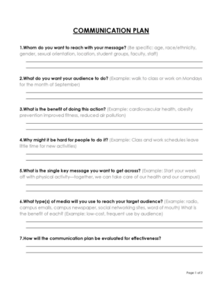 20 FREE Communication Plan Templates (Word, Excel)