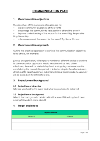 20 FREE Communication Plan Templates (Word, Excel)