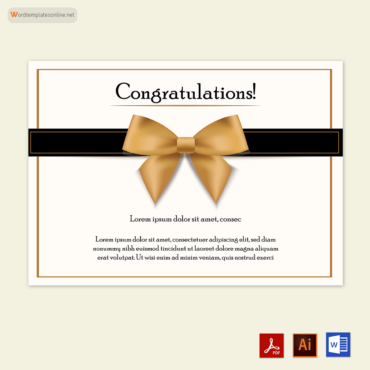 Free Congratulations Greeting Card Templates (Word | PSD)