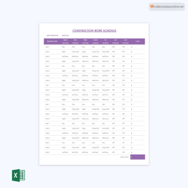 12 Free Construction Schedule Templates for Excel