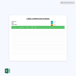 12 Free Construction Schedule Templates for Excel
