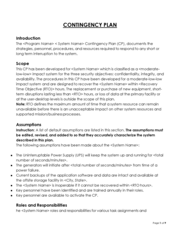 20 Free Contingency Plan Templates (7-Steps Guide)