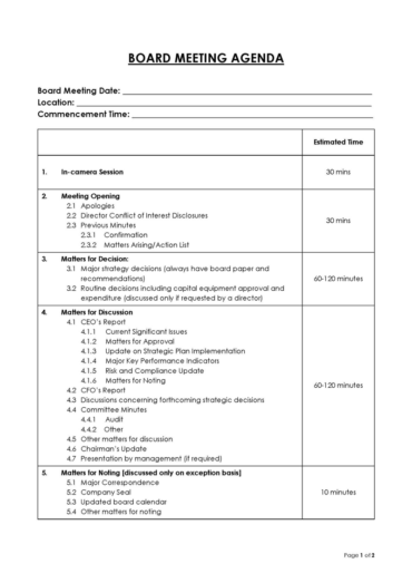 26 Free Corporate Meeting Minutes Templates
