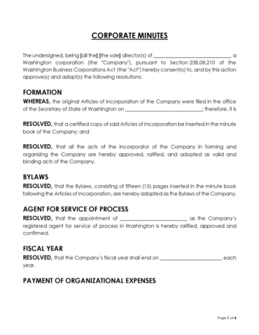 26 Free Corporate Meeting Minutes Templates