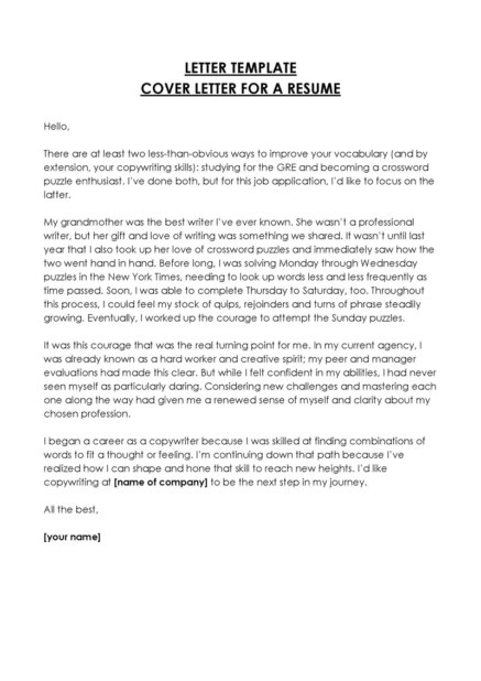 Writing a Perfect Cover Letter For Resume (with Examples)