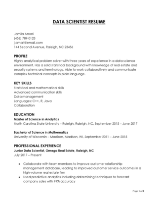 20 Best Data Scientist Resume Examples (Formatting Guide)