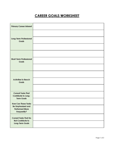 26 Free Goal-Setting Templates (Word, Excel, Printable)