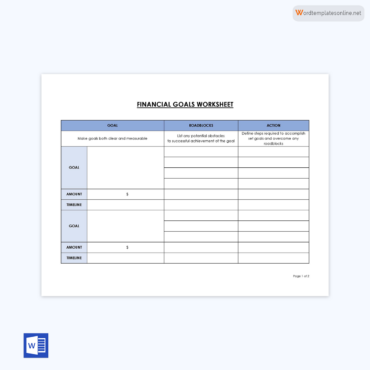 26 Free Goal-Setting Templates (Word, Excel, Printable)