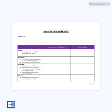 26 Free Goal-Setting Templates (Word, Excel, Printable)